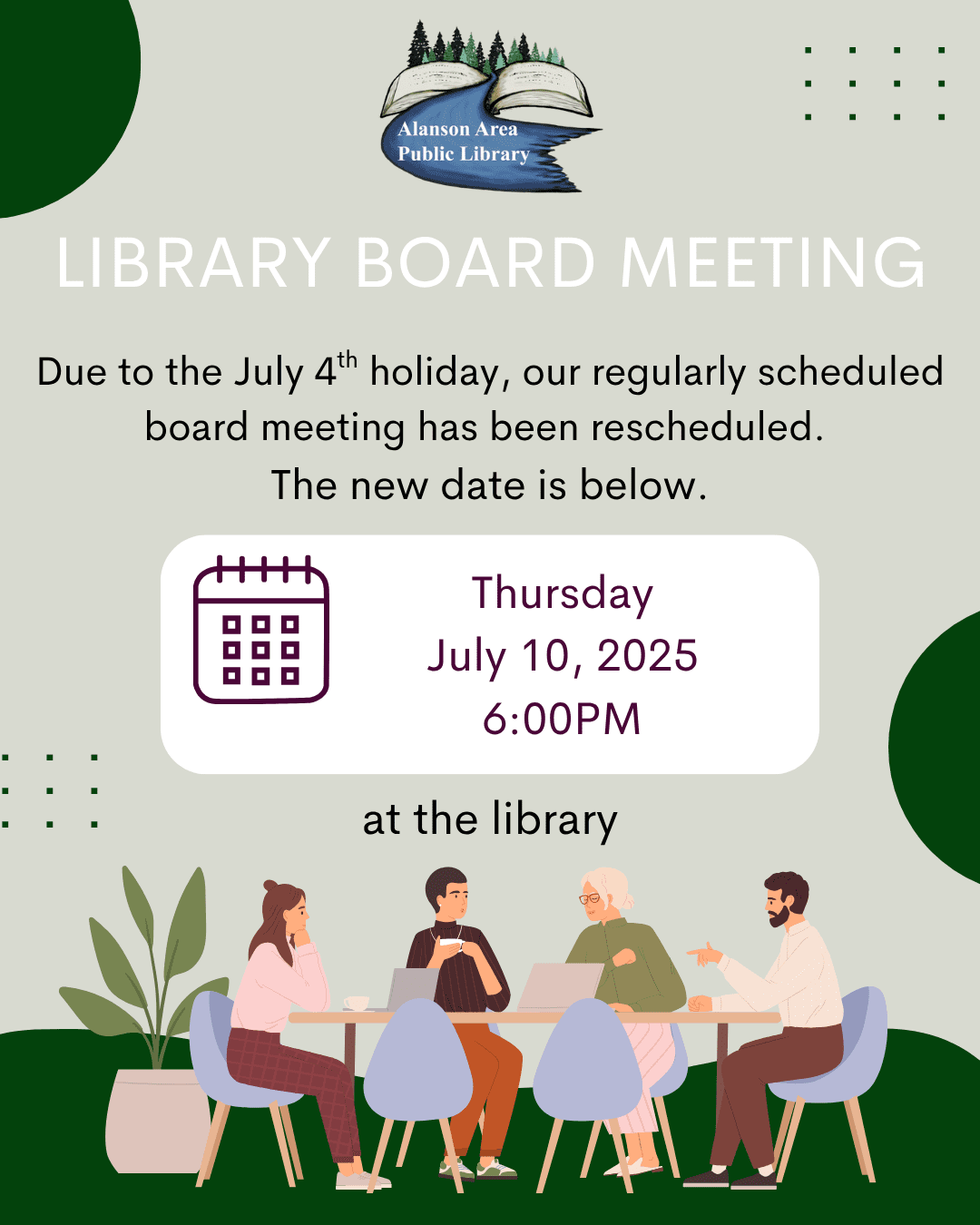 Library Board Meeting Alanson Area Public Library